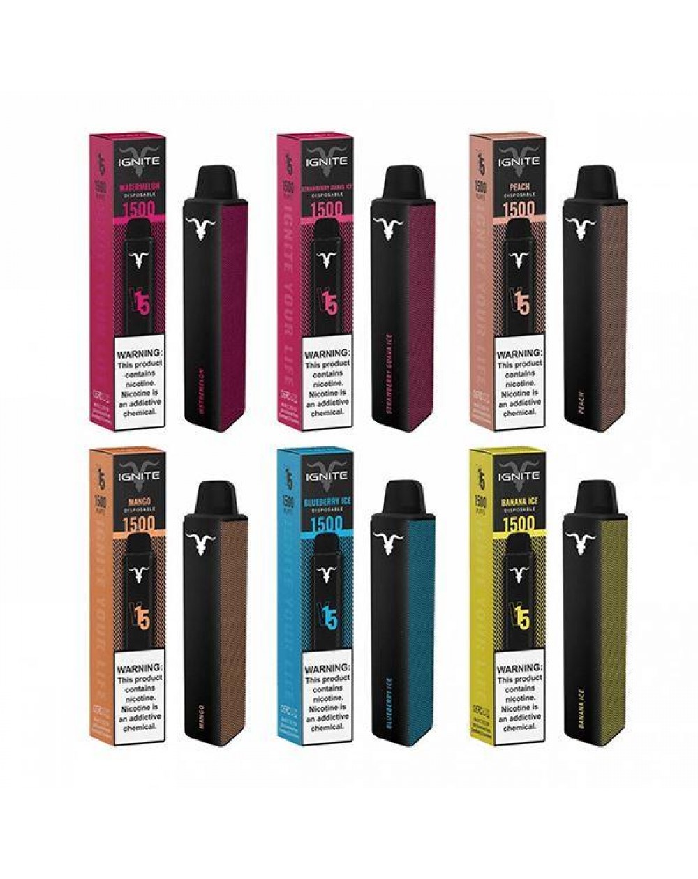 Ignite V15 Disposable 1500 Puffs 5.1mL | Disposable Vape Pens